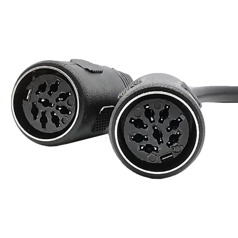 DIN 8-Pin MIDI Cable Splitter Y Cable Adapter One 8-Pin Male to Two ...