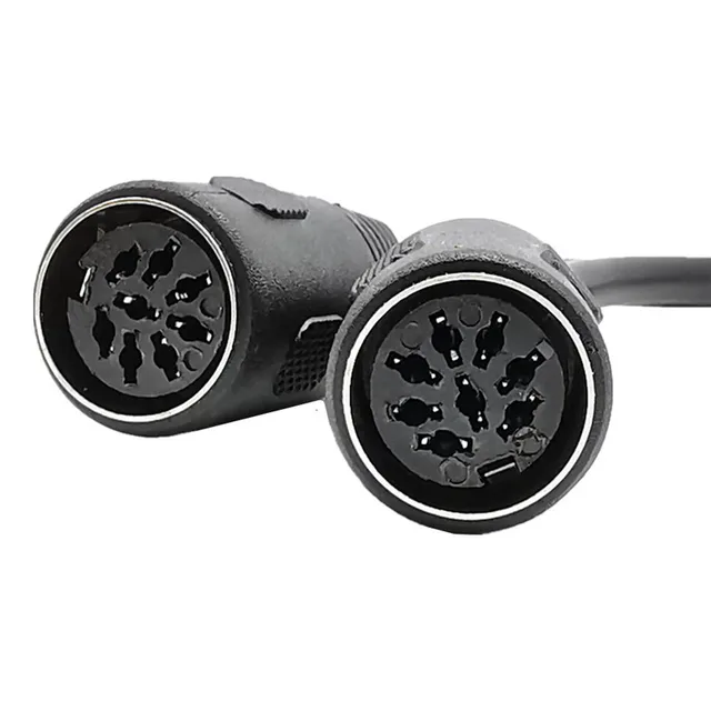 DIN 8-Pin MIDI Cable Splitter Y Cable Adapter One 8-Pin Male to Two ...