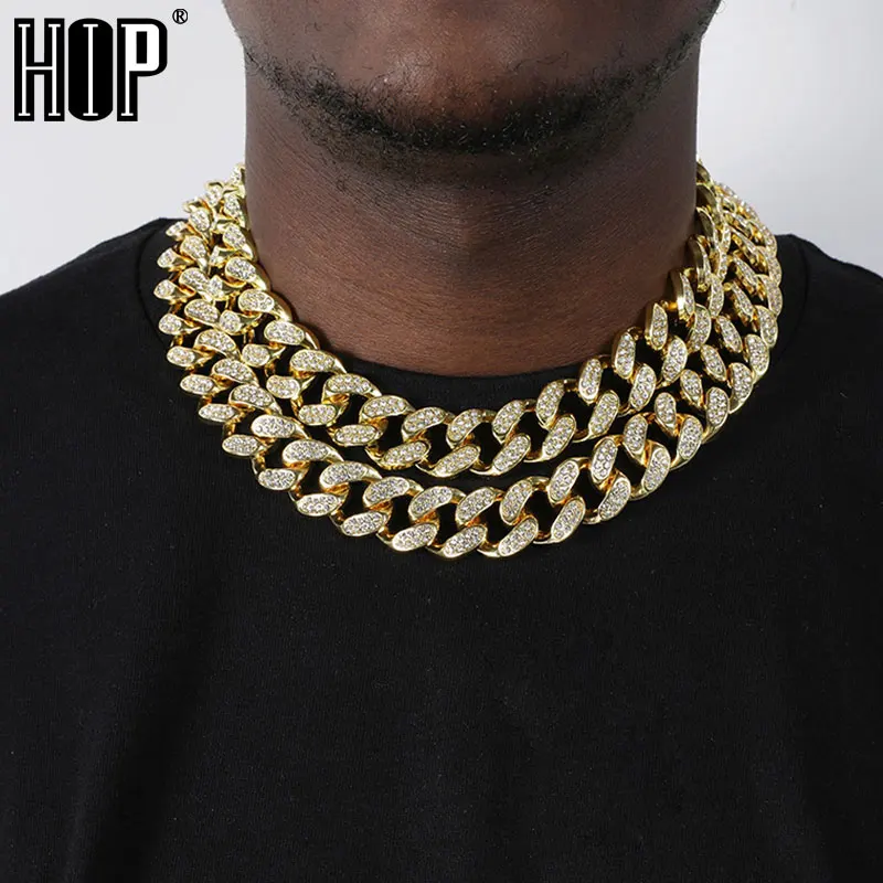 Hip Hop 1set 20mm Full Heavy Iced Out Paved Rhinestone Miami Curb Cuban ...