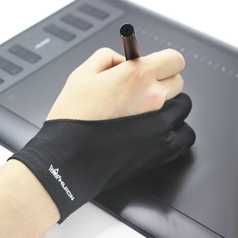 Huion Artist Glove Elastic Two-finger Anti-Fouling Drawing Gloves ...