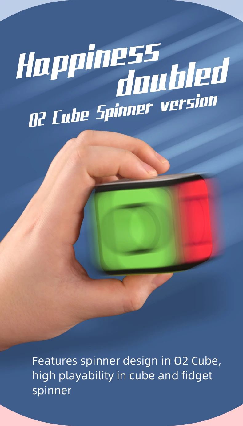 CASSE-TETE,Spinner Version--Cube magique O2 1x1x1, Spinner, Puzzle ...