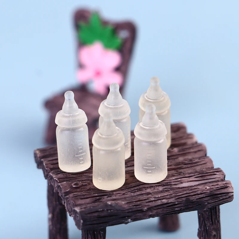 5pcs 1:12 Dollhouse Miniature Mini Milk Bottle Feeding Bottles ...