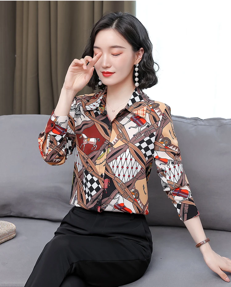 Shirt-women-s-long-sleeved-printing-2021-spring-new-shirt-women-Korean ...