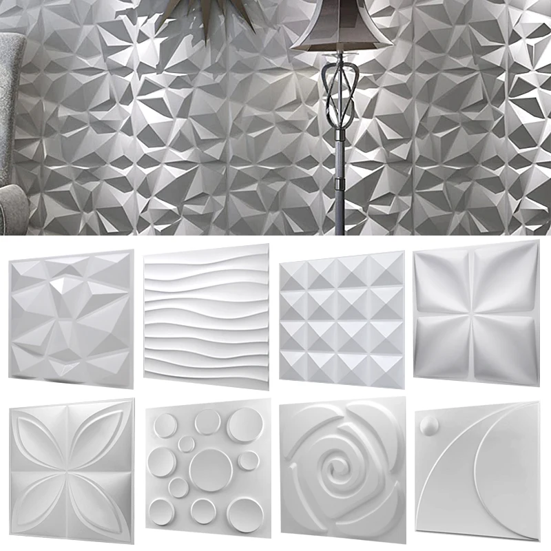 house wall renovation geometric 3D wall panel non-self-adhesive 3D wall ...