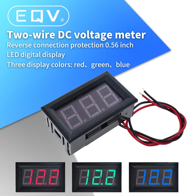 0.56 Mini Led Digital Voltmeter Detector Dc 4.5-30v 12v 24v Voltage ...