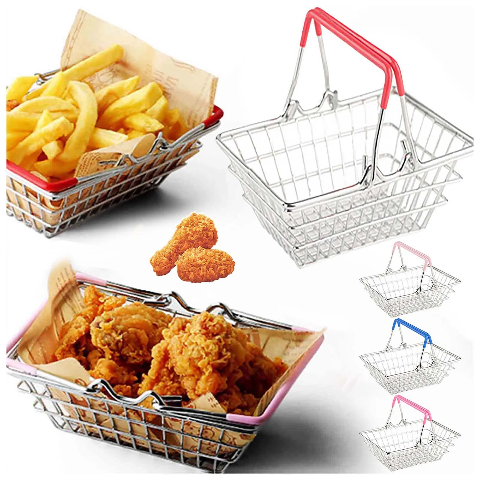 Mini French Fries Basket Portable Stainless Steel Chips Frying Basket ...