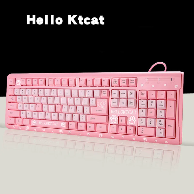 Pink-KTCAT-Keyboard-USB-Wired-Cute-Girls-Ultra-thin-Computer-USB ...