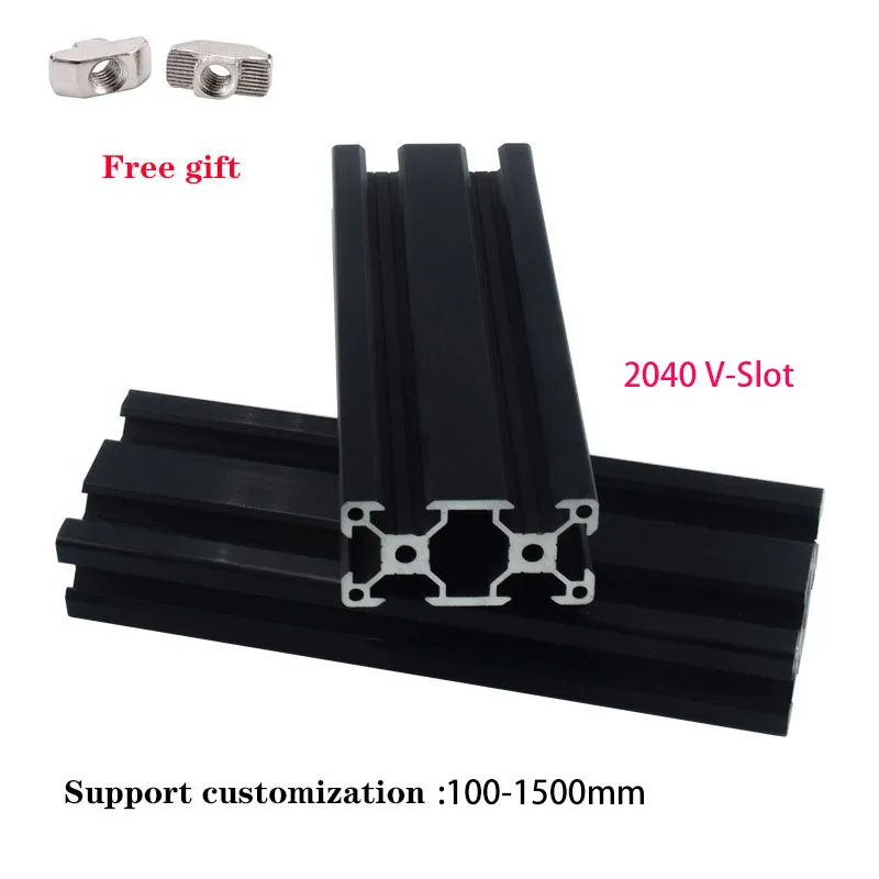 4pcs 2040 V- Slot Aluminum Profile Extrusion Frame Black European ...