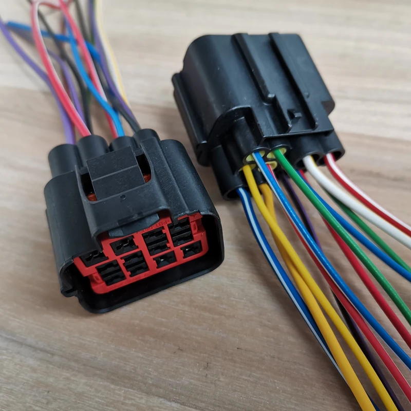 2pcs/lot 12 Pin/Way Female Headlight Lamp Connector Plug Wire Harness ...