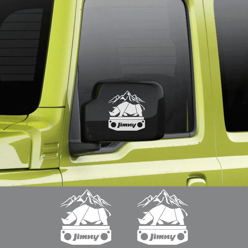 2pcs Rhino Adventure Car Stickers Automobiles Whole Body Decor Vinyl ...