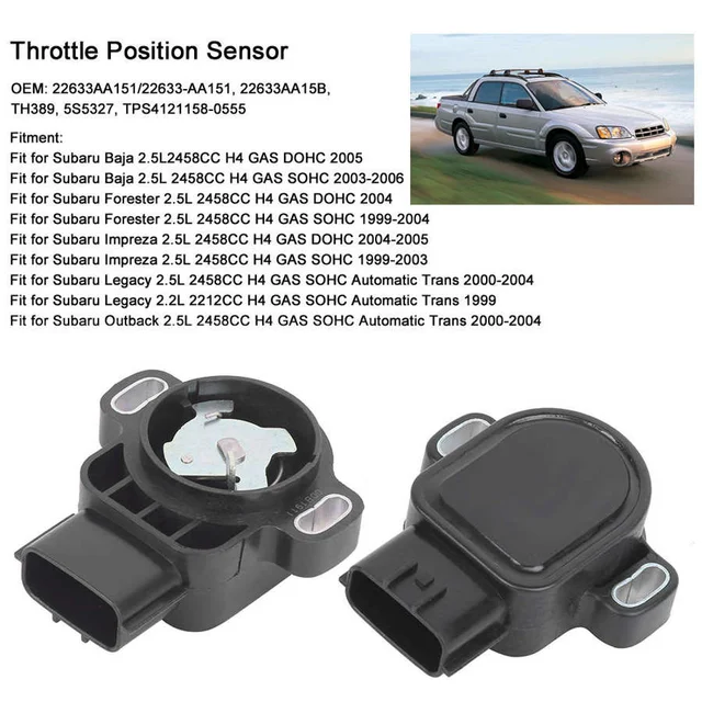 Throttle Position Sensor 22633-AA151 5S5327 TPS Fit for Subaru Baja ...
