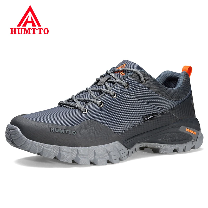 Humtto Trekking Sneakers For Men Waterproof Hiking Shoes Mens Leather ...