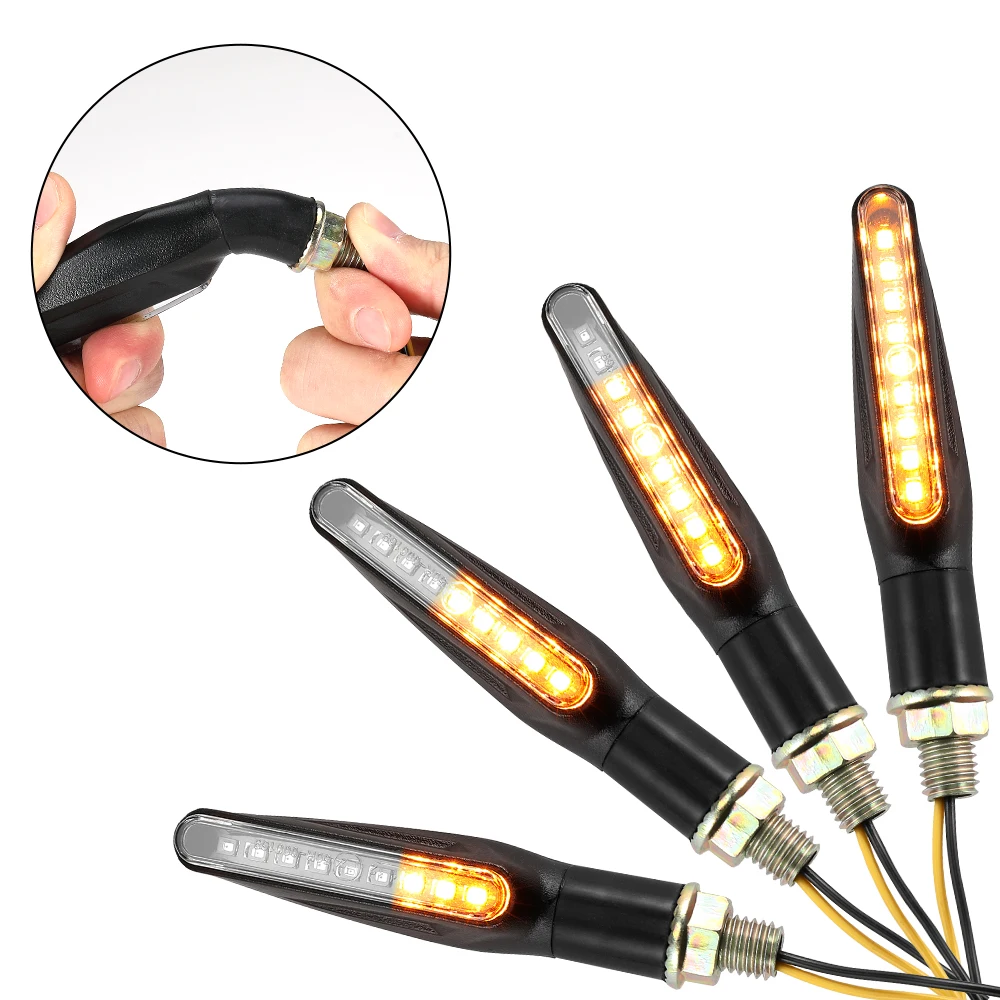 Motorcycle Turn Signal Lights Universal Led Indicators Light Lamp For ...
