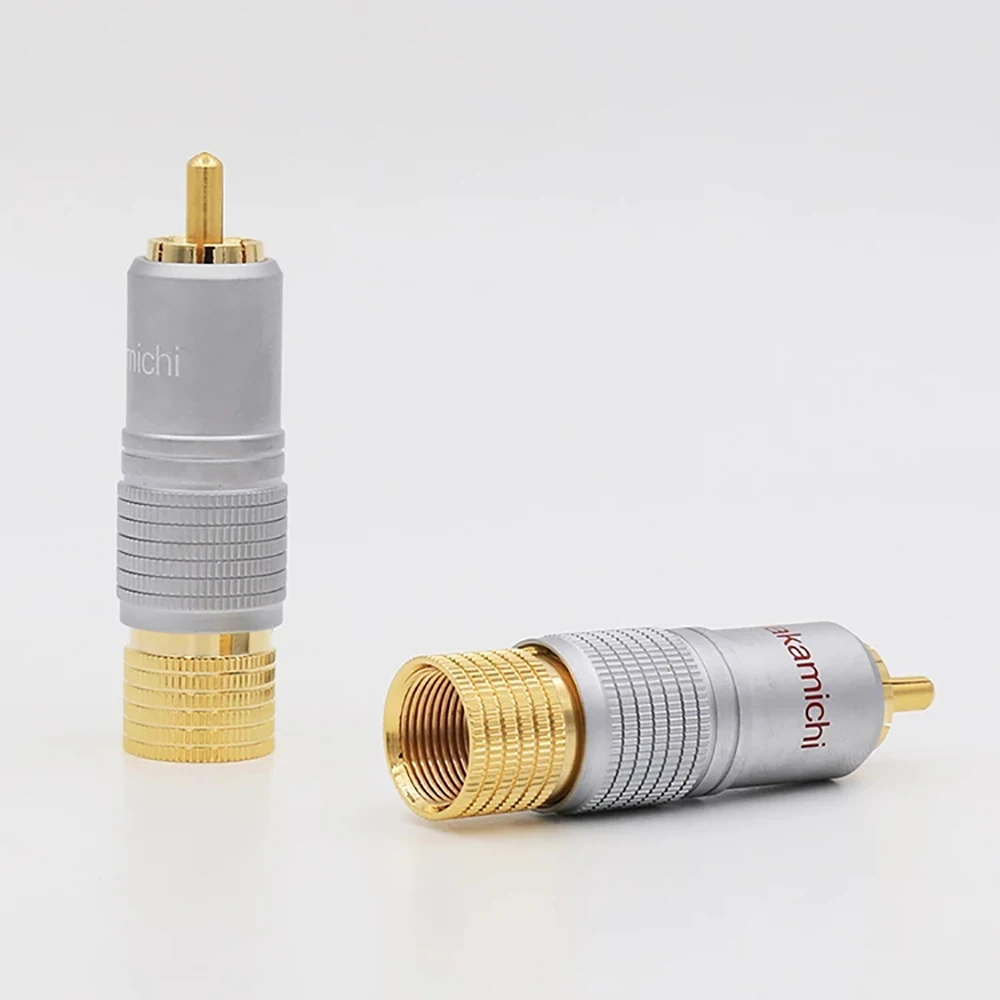 8 Pcs Nakamichi RCA Plug Audio Cable Connector 24K Glod plated+ shipping free +100% new|Plug ...