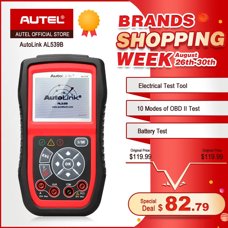 Autel Autolink AL539B OBD2 scanner automotive Electrical Test Tool For ...