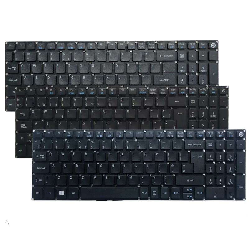 Teclado de ordenador portátil para Acer Aspire 3, A315 21, A315 41, A315 41G, A315 31, A315 51 ...