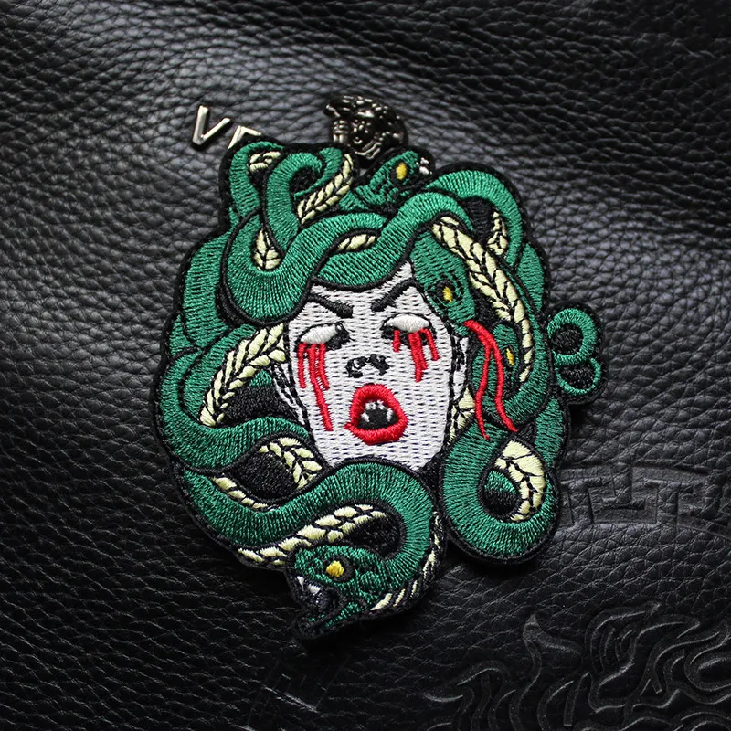 Hair Banshee Sticker Badges | Clothes Stickers Medusa | Goddess Snakes Patches - Patches ...