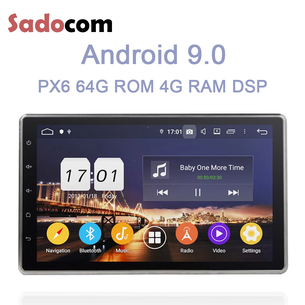 DSP ips 10," TDA7851 Android 9,0 64 Гб ПЗУ 4 Гб ОЗУ 8 ядерный ...