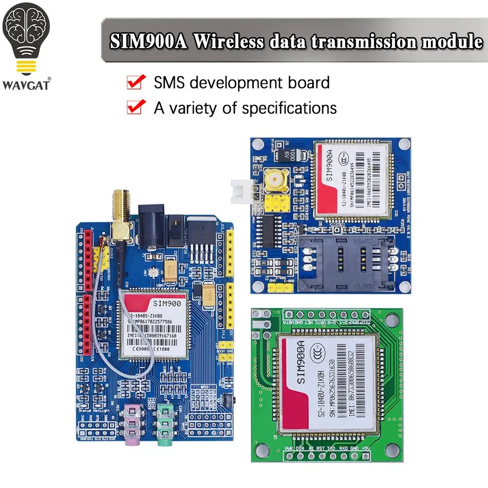 WAVGAT-SIM900A-SIM900-V4-0-Kit-MINI-modulo-di-estensione-Wireless ...
