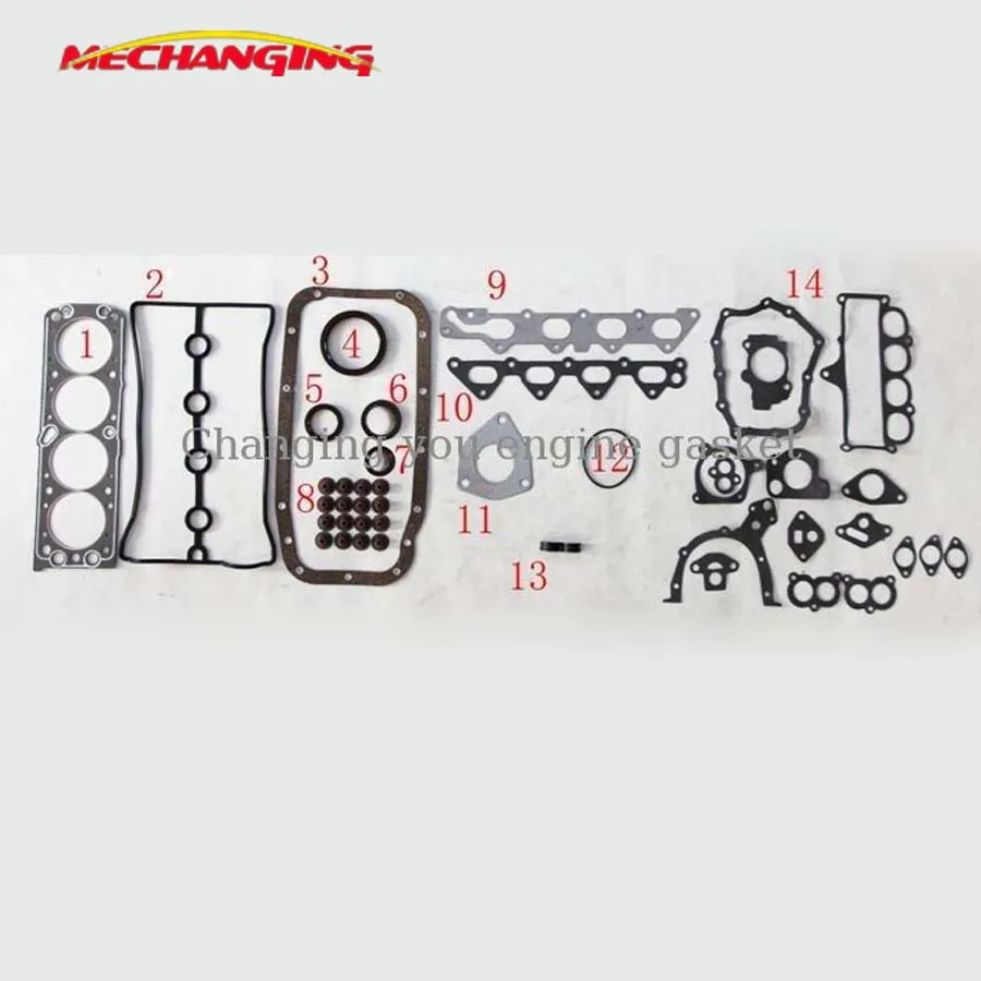 대우 라노스 또는 누비라 16V 1.6L A16DMS 자동차 예비 부품 엔진 부품 엔진 가스켓 93740208 50149900 ...