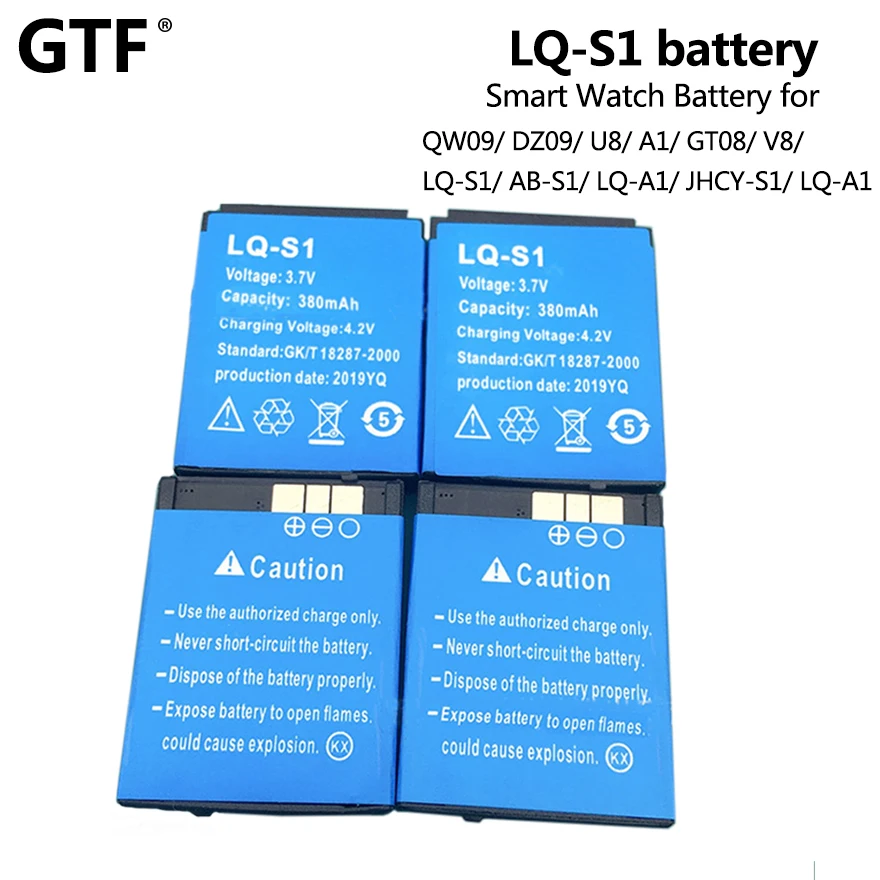 New-LQ-S1-Smart-Watch-Battery-3-7v-380mAh-Lithium-Rechargeable-Battery ...