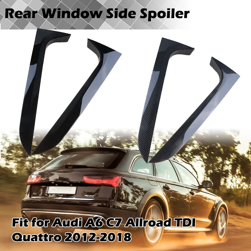 Rear Window Side Spoiler Tail Fin Canards Splitter Fit For Audi A6 C7 ...