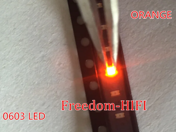 4000 unids/lote 0603 naranja/ámbar Smd/smt Led lámpara Super brillante ...