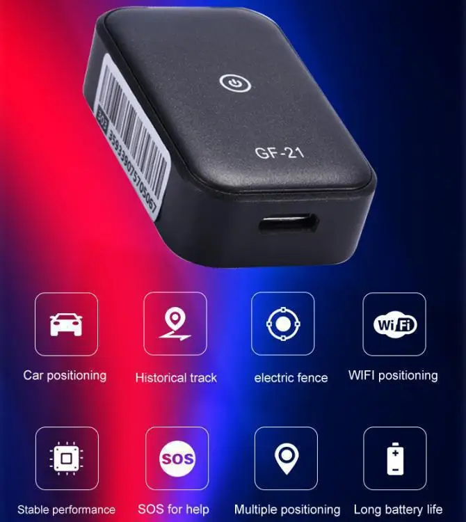 Mini Smart GPS Tracker GF21 Gps + WiFi Tracker Long Standby Alarm Driving Record Locator ...