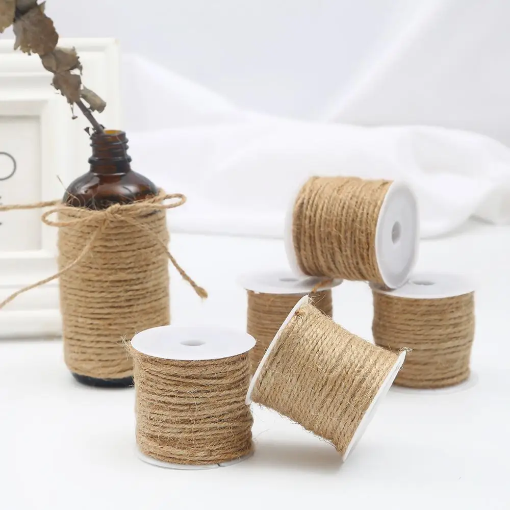 Natural Burlap Hessian Jute Twine Cord Hemp Rope String Wedding Gift ...