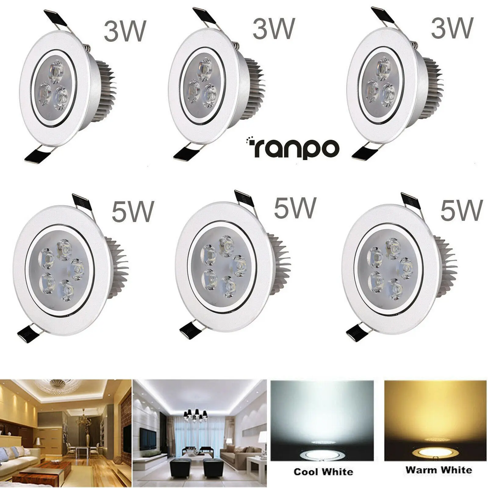 3W-5W-Dimmable-LED-Recessed-Ceiling-Down-Light-Panel-Lamp-Cool-Warm ...
