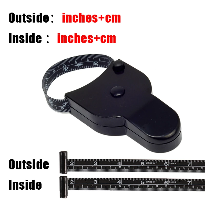 150 cm/60 inch Retractable Ruler Body Measuring Tape Self tightening ...