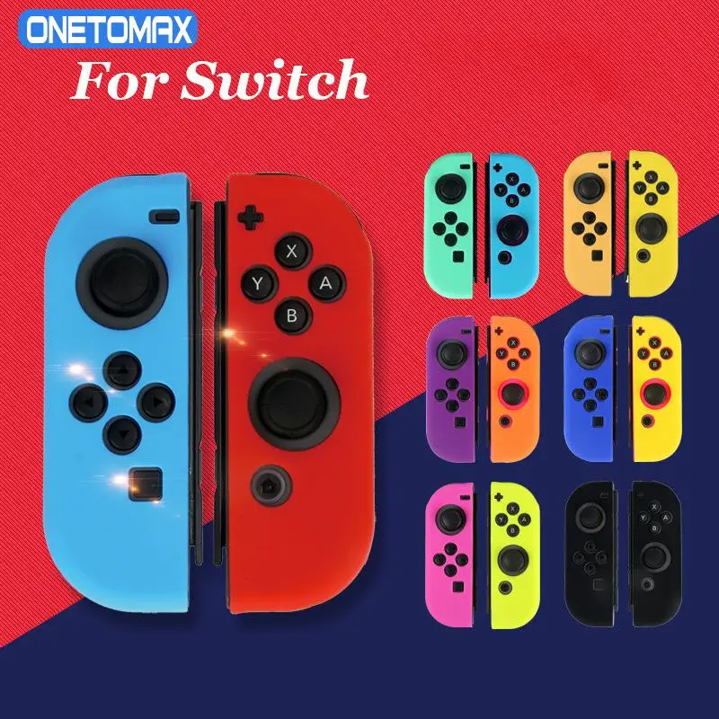 1 Pair Silicone Rubber Skin Case Cover For Nintendo Switch Joy-con Left ...