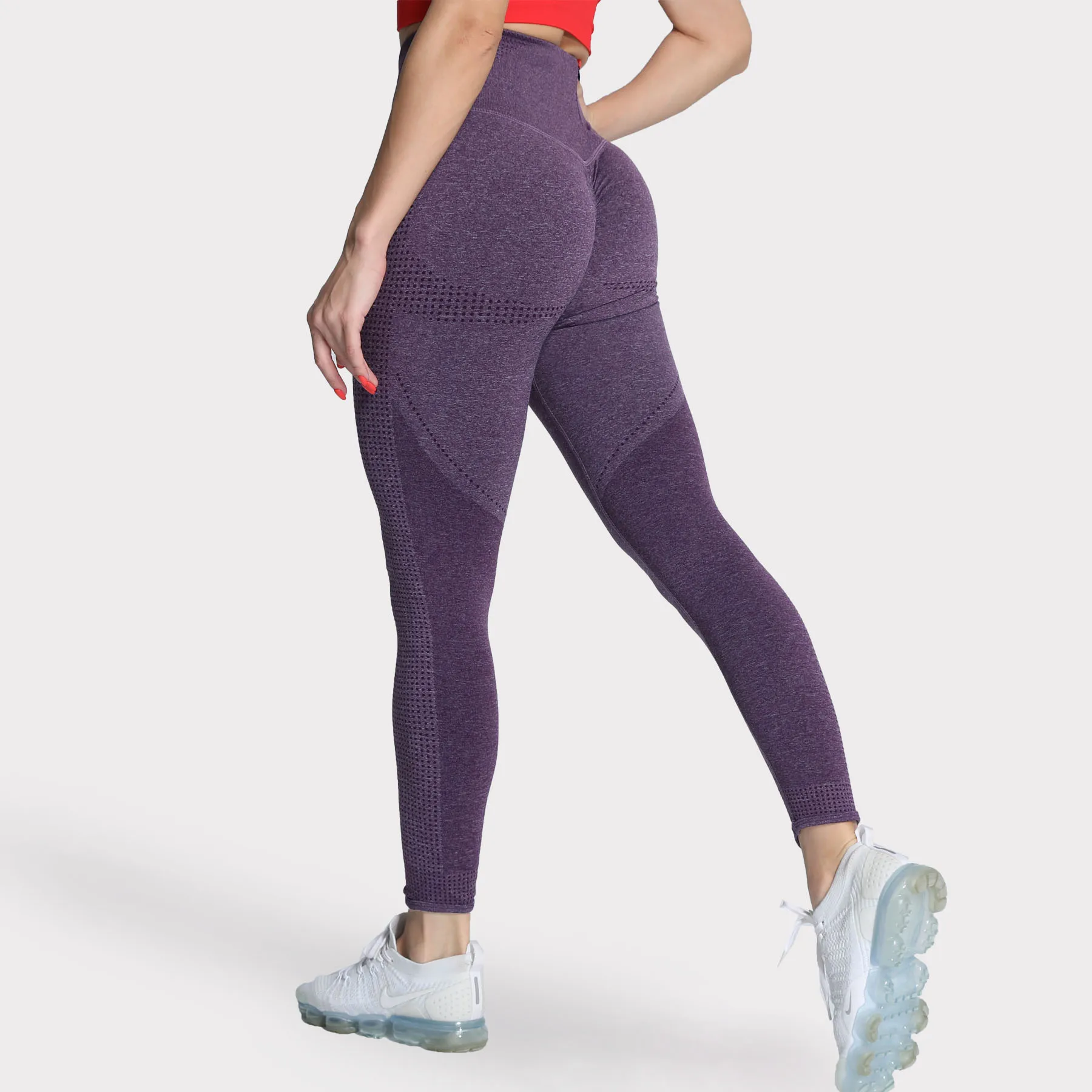 Pantalon de sport,Leggings de gymnastique extensibles sans couture pour femmes, pantalon de Yoga ...