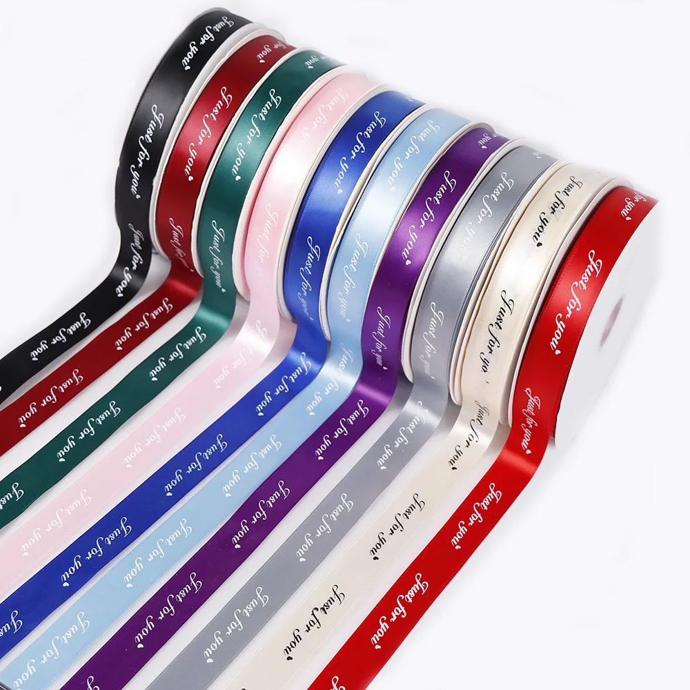 10yards/Lot 10mm Printed "Just For You" Polyester Ribbon Tapes Gift ...