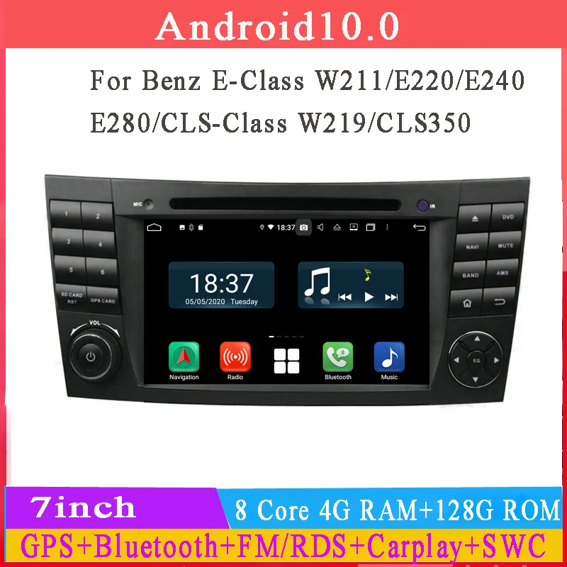 2din Android 10 Car Dvd Multimedia Player For Mercedes Benz E-class ...