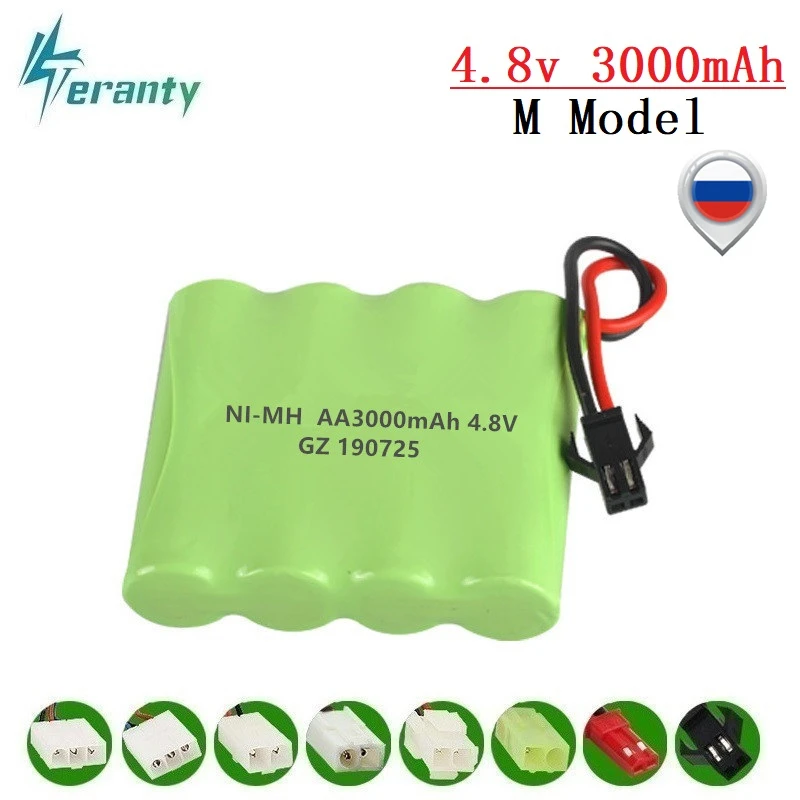 3000mah 4.8v Rechargeable Battery For Rc Toys Cars Tanks Robots Gun ...