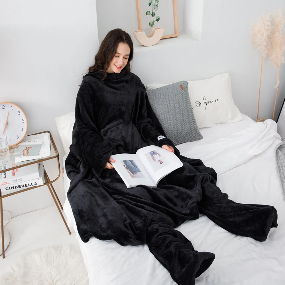 Full Body Snuggle Blanket With Sleeves – JOOPZY