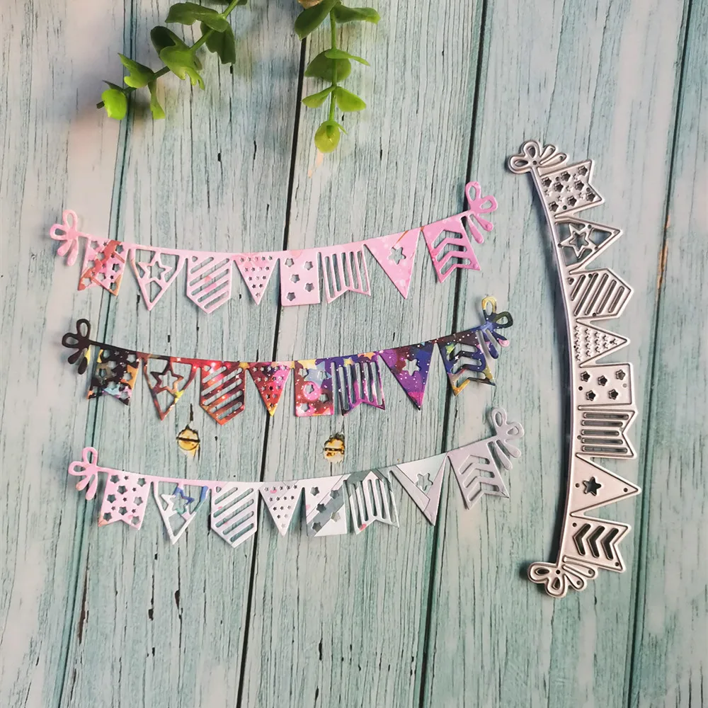 Flag Craft Banner Dies Stencil Metal Cutting Dies Scrapbook Embossing ...