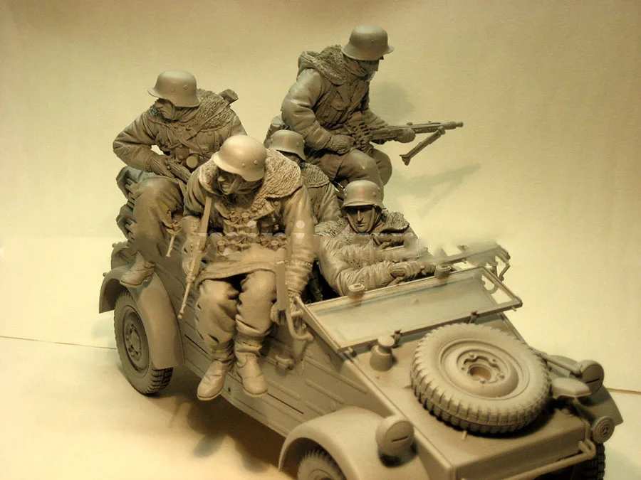 New Unassembled 1/16 Ancient Man Crew Include 5 In Winter (no Car ...
