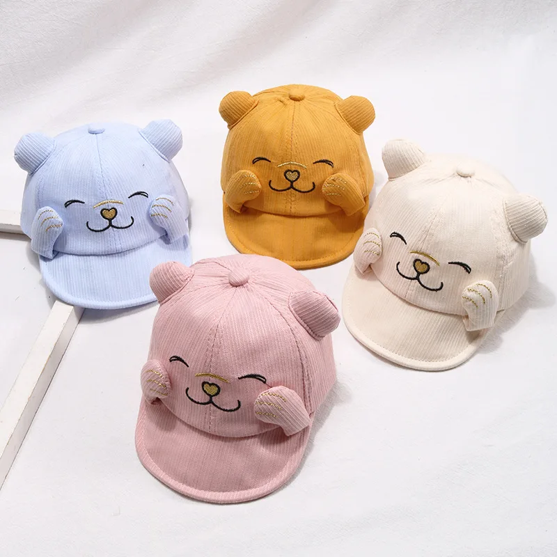Summer-Kids-Baseball-Cap-Cartoon-Bear-Adjustable-Sun-Hat-for-Children ...