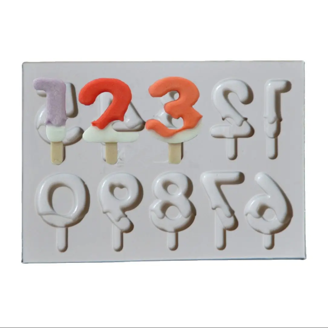 Chocolate Molds Silicone S 0-9 - Fondant & Chocolate Cake Decorating ...