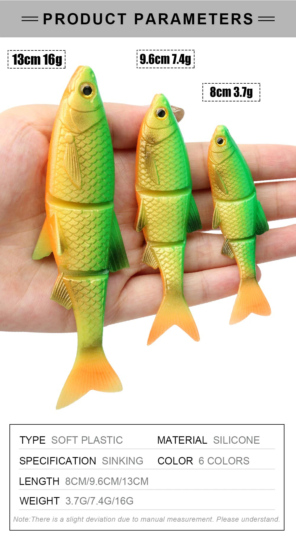 3D Baitfish Sinking 4.5g 9g 19g these look so real, fish have to eat ...