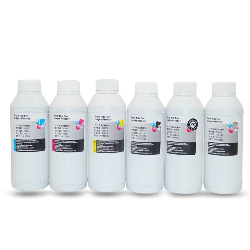 Dye ink for HP72 compatible for HP T610 T620 T770 T790 T795 T1100 ...