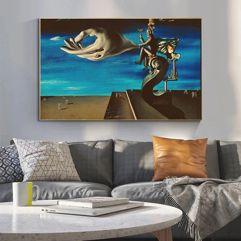 The Hand Surrealism Painting by Salvador Dali Printed on Canvas ...