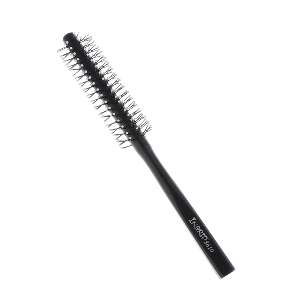 1 Piece Black Small Round Hair Brush for Thin or Short Hair, Mini Round ...