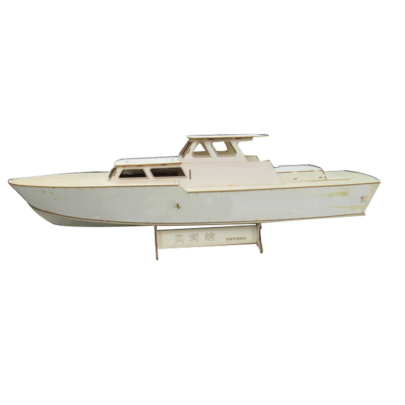 Wooden Boat Model Kit Hand-assembled Electric Remote Control Boat Model