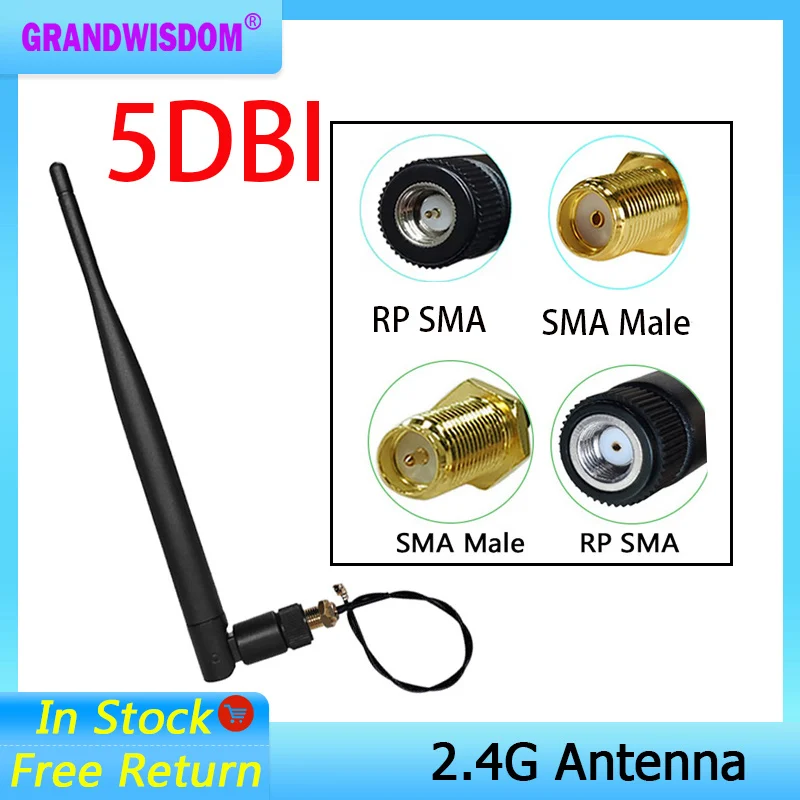 2.4g wifi antena pbx sem fio 5dbi antena sma macho conector wi fi ...