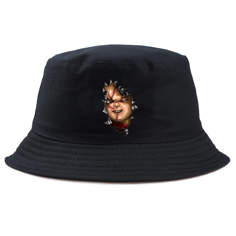 Unisex Bucket Hats Men Chucky Demon Death Scary Harajuku Bucket Hat ...