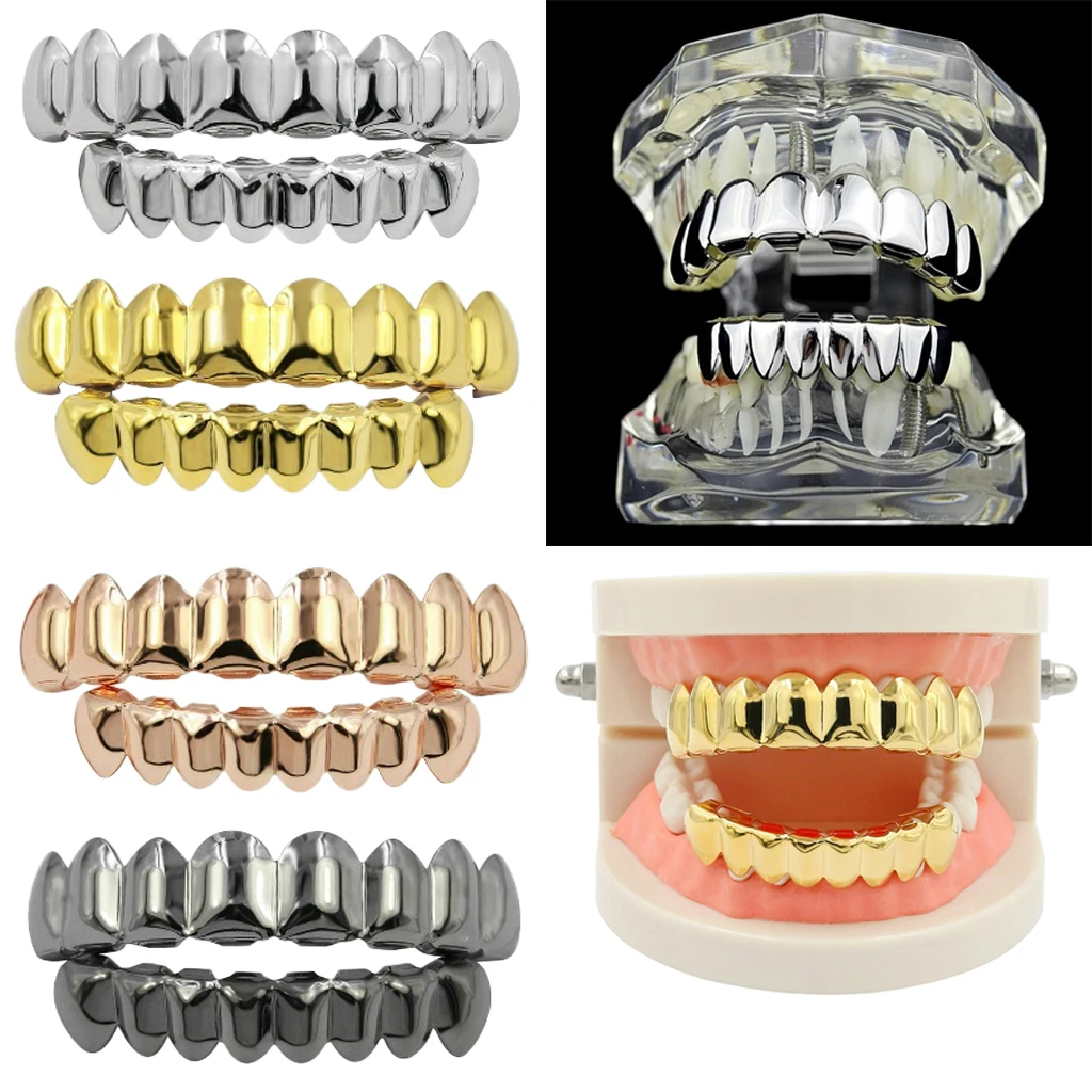 Metal Mouth Custom Teeth 8 Top / Bottom Grills For JOKER RAPPER|Body ...