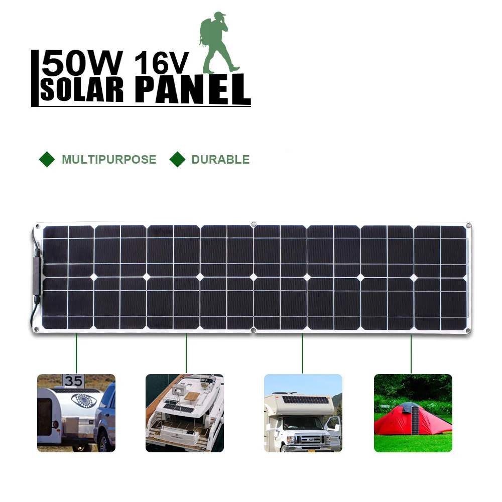 Brand-Solar-Battery-Flexible-Solar-Panel-50W-12V-100w-Solar-panel-for ...